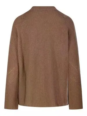 Max Mara Ribbed-knit Sweater - Brown