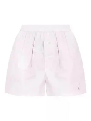 Moschino Goose-embroidered Cotton Shorts