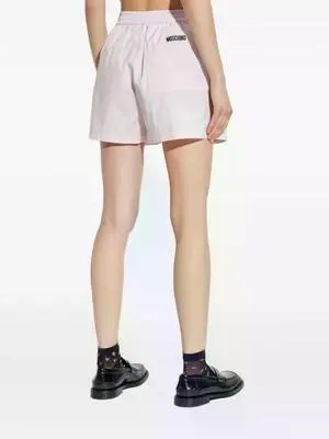 Moschino Goose-embroidered Cotton Shorts