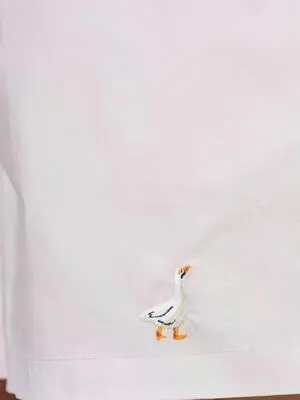 Moschino Goose-embroidered Cotton Shorts