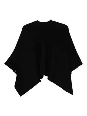 Karl Lagerfeld Ribbed Button-fastening Poncho