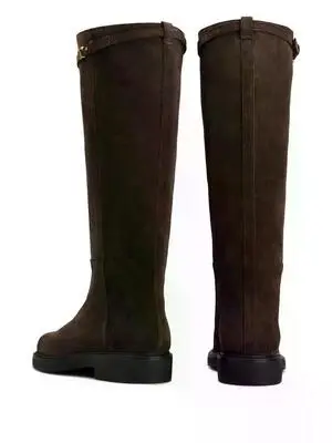 TOD'S Suede Knee-high Boots - Brown