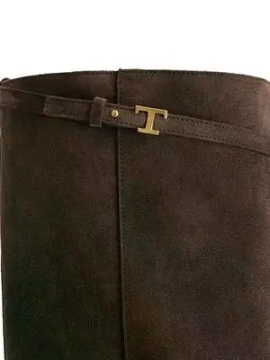 TOD'S Suede Knee-high Boots - Brown