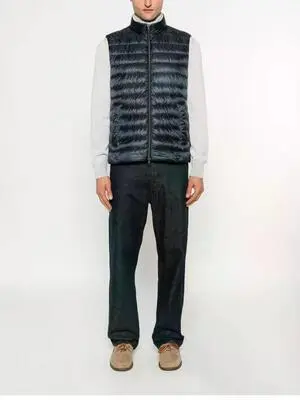 Herno Quilted Zip-front Gilet - Blue
