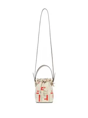 Fendi Mini Mon Tresor Ff-jacquard Bucket Bag