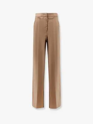 Max Mara Fernet Virgin Wool Trousers - Brown