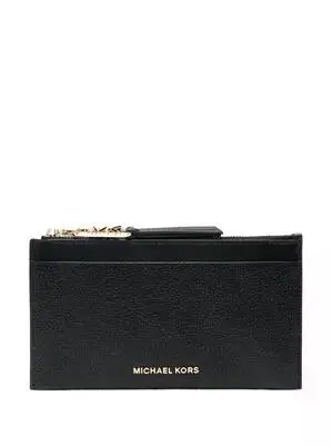 Michael Kors Logo-plaque Leather Wallet - Black