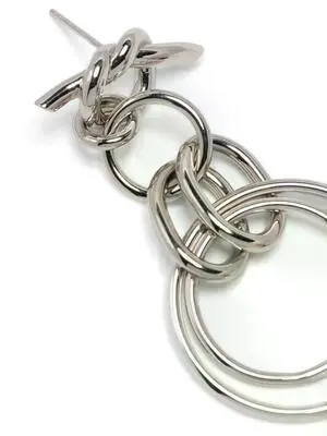 ESHVI Sterling Drop Hoop Earrings