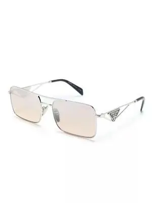Prada Rectangle-frame Sunglasses - Silver