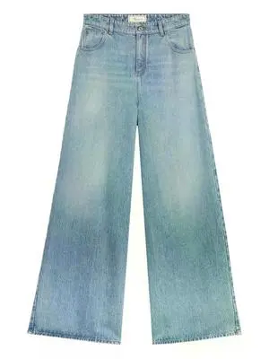 Blumarine Stone-washed Wide-leg Jeans