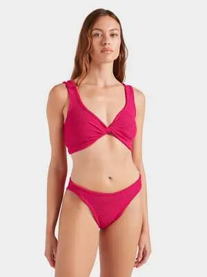 Hunza G Coverage Juno Bikini Set - Metallic Raspberry