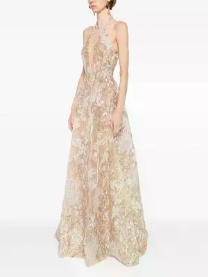 SAIID KOBEISY Embroidered Maxi Dress