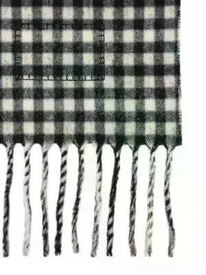 Marni Plaid Fringed Scarf