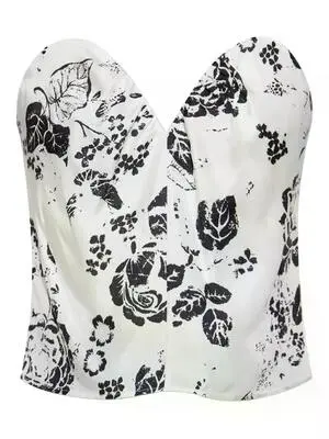 Max Mara Floral-print Bustier Top
