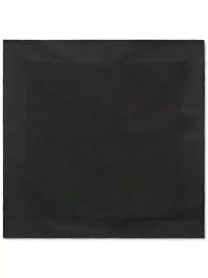 Dolce & Gabbana Embroidered-logo Silk Pocket Square - Black