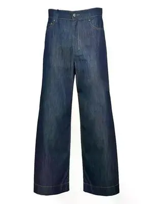 Max Mara Contrast-stitching High-waisted Jeans