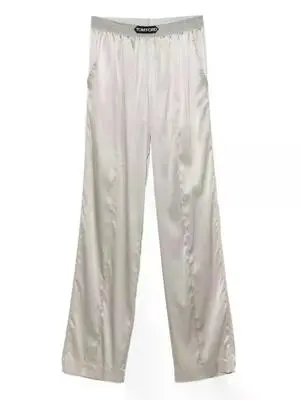 TOM FORD Logo-patch Pajama Pants - Grey