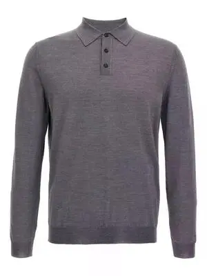ZANONE Fine-knit Polo Shirt - Grey