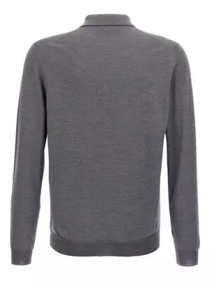 ZANONE Fine-knit Polo Shirt - Grey