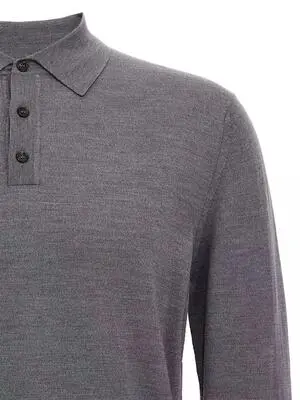 ZANONE Fine-knit Polo Shirt - Grey
