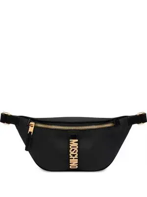 Moschino Logo-plaque Belt Bag - Black