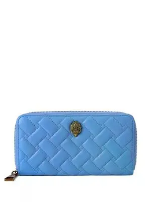 Kurt Geiger Quilted Zipped Wallet - Blue