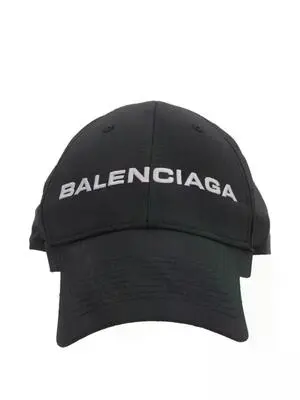 Balenciaga Logo-embroidered Baseball Cap - Black