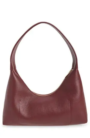 MANSUR GAVRIEL Candy Baguette Leather Shoulder Bag - Claret