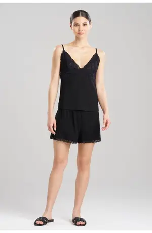 Natori Feather's Essentials Cami Short Pj Set - Black