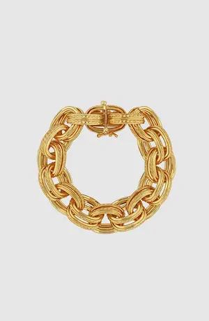 ANINE BING Double Link Chain Bracelet - Gold