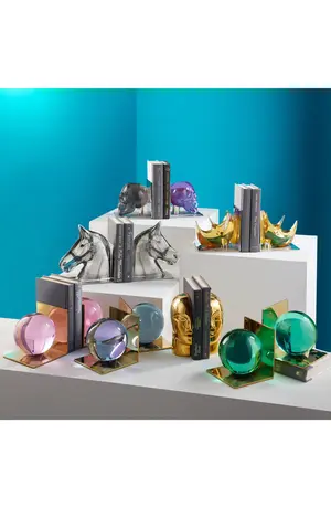 Jonathan Adler Globo Bookends - Blue