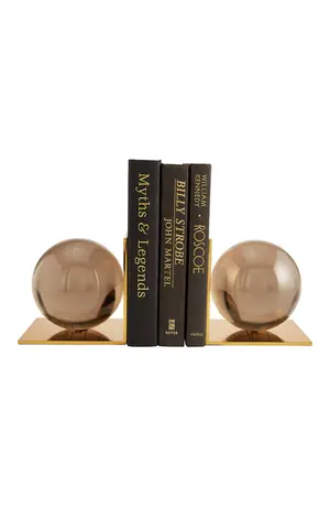 Jonathan Adler Globo Bookends - Smoke