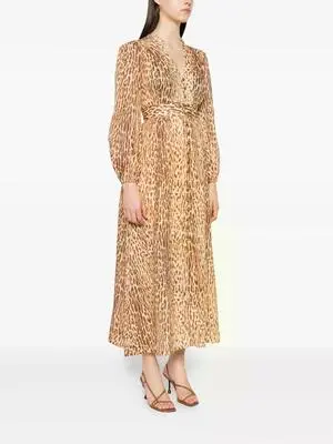 Zimmermann Leopard-print Button-front Midi Dress