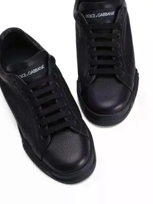 Dolce & Gabbana Portofino Perforated Leather Sneakers