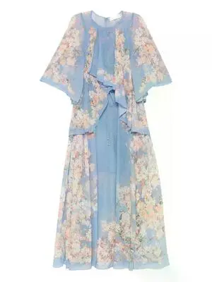 Zimmermann Floral-print Ruffled Dress