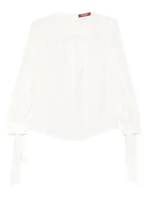 Max Mara Tied-cuff Blouse - Neutrals