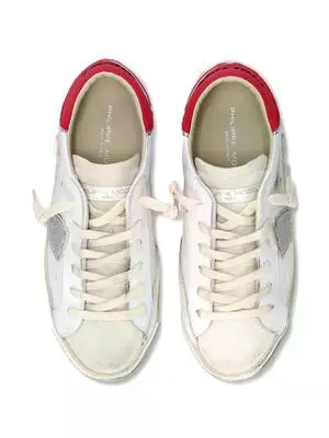 Philippe Model Distressed Leather Low-top Sneakers - White