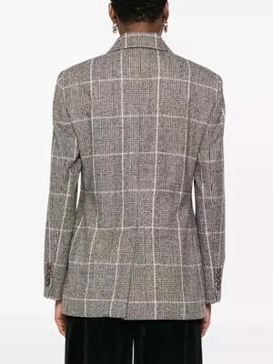 Brunello Cucinelli Checked Double-breasted Blazer