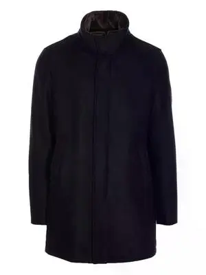 Herno Shearling-collar Zip-up Coat