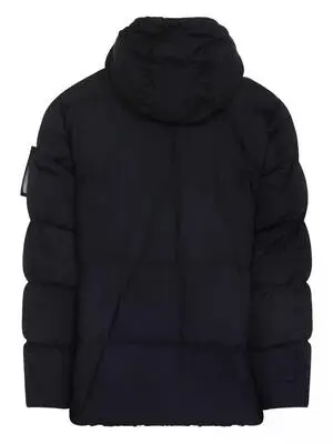 Stone Island Compass-appliqué Padded Jacket - Black