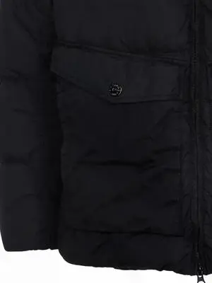 Stone Island Compass-appliqué Padded Jacket - Black