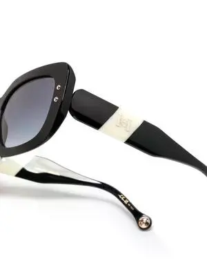Carolina Herrera Colour-block Square-frame Sunglasses
