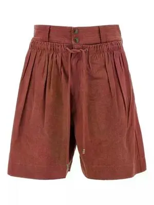 Isabel Marant Étoile Drawstring High-waist Pleated Shorts