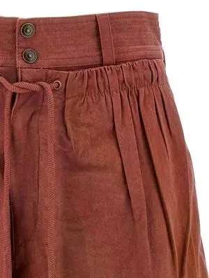 Isabel Marant Étoile Drawstring High-waist Pleated Shorts