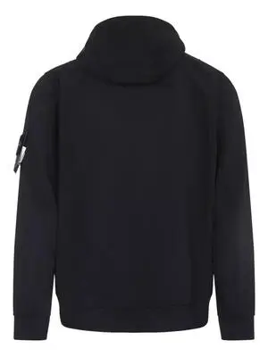 Stone Island Compass-appliqué Hooded Zip-front Jacket