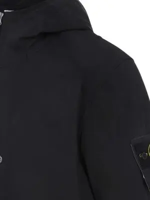 Stone Island Compass-appliqué Hooded Zip-front Jacket
