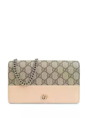Gucci Gg Marchmont Chain Wallet - Neutrals