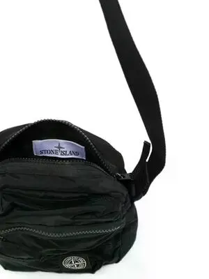 Stone Island Compass-patch Messenger Bag - Black