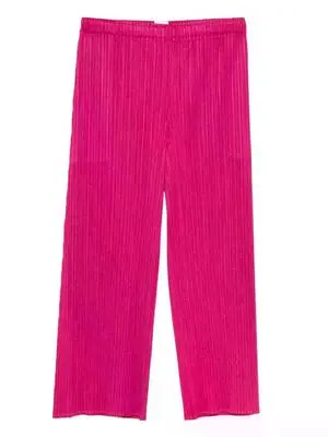 Issey Miyake Pleated Cropped Trousers - Pink