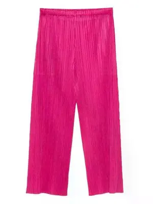 Issey Miyake Pleated Cropped Trousers - Pink